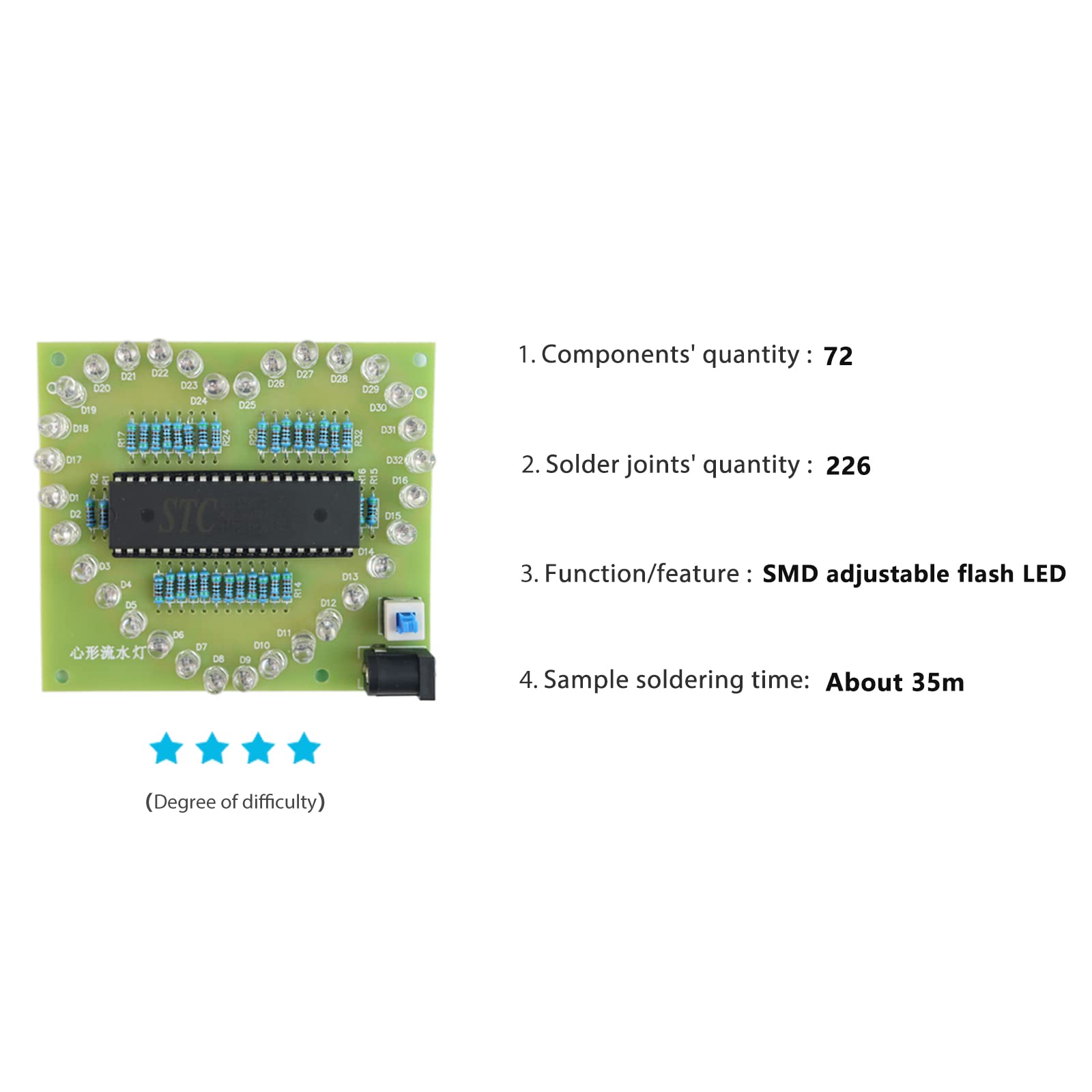 Snapklik.com : YIDAB Soldering Practice Kit 5in1 DIY Table LED Lamp ...