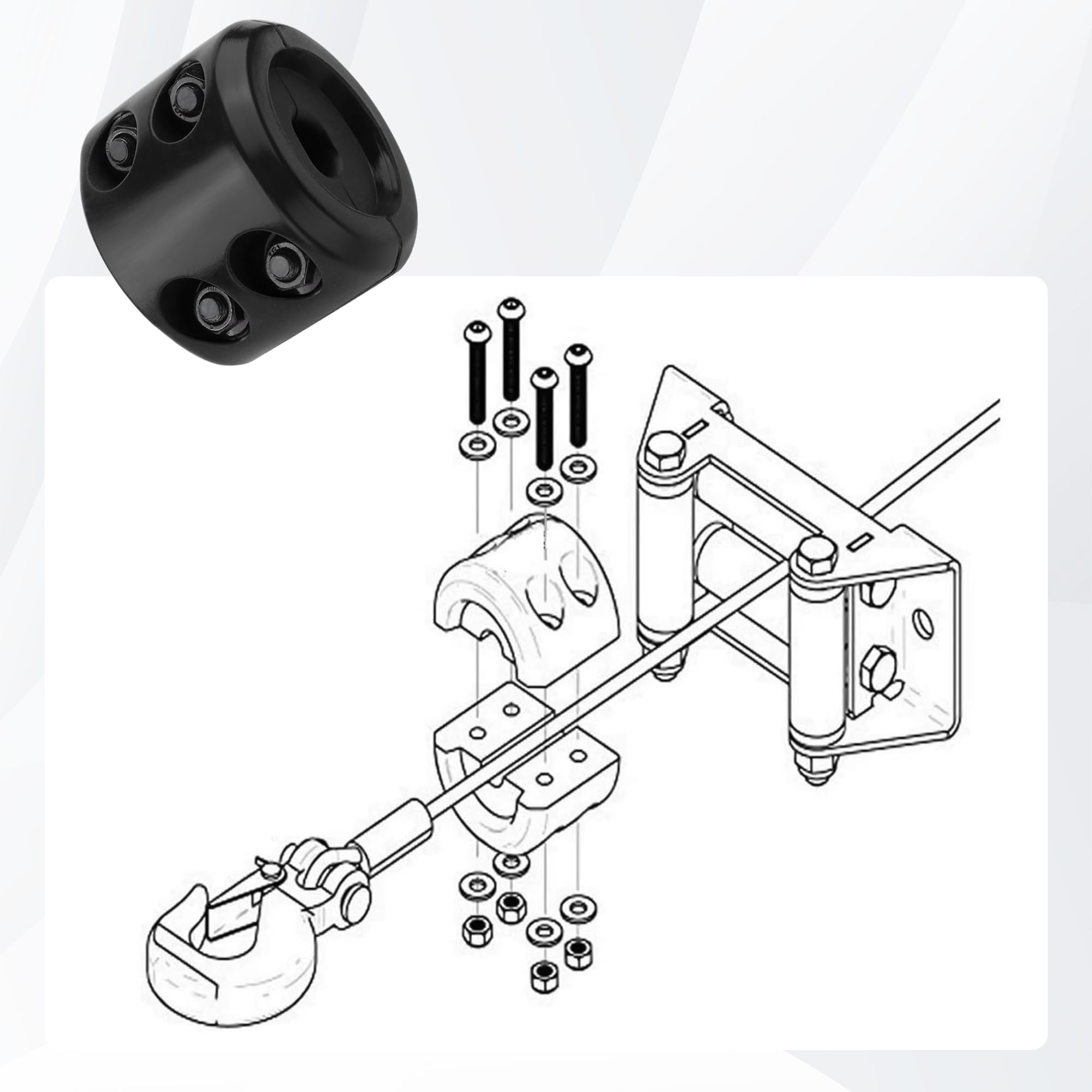 Snapklik.com : Rubber Winch Stopper For Cable & Synthetic Rope,Colorful ...