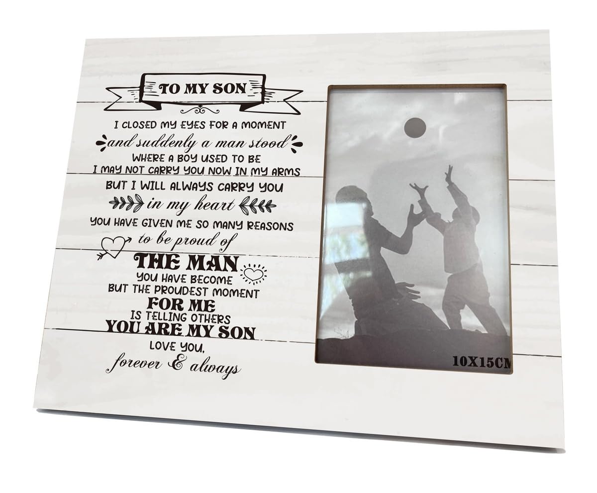 Amazon.com : Son Photo Frame Gift, Add 4x6 Inch Photo, 8X10 Inch Rustic ...