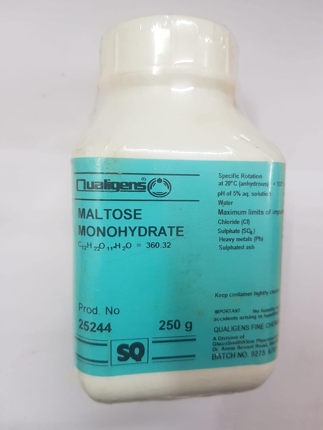LAB-GRADE MALTOSE MONOHYDRATE 250GM : Amazon.in: Industrial & Scientific