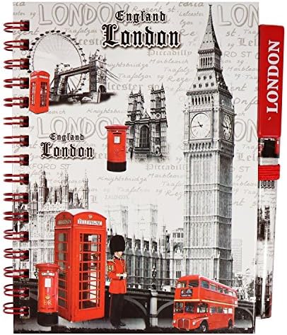 Union Jack Notebook and Matching Pen - Medium A6 Size/London Souvenir ...