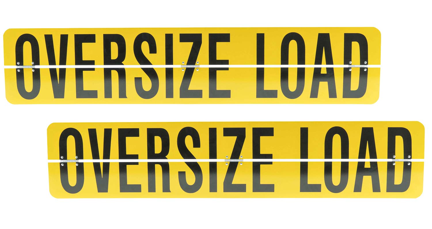 Snapklik.com : 2 Pack 12" X 60" Hinged Aluminum Oversize Load Sign For ...
