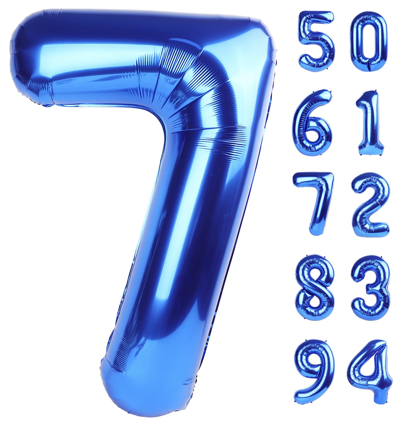 Amazon.com: Navy Blue 7 Balloon, Number Balloon 40 Inch, Blue Party ...
