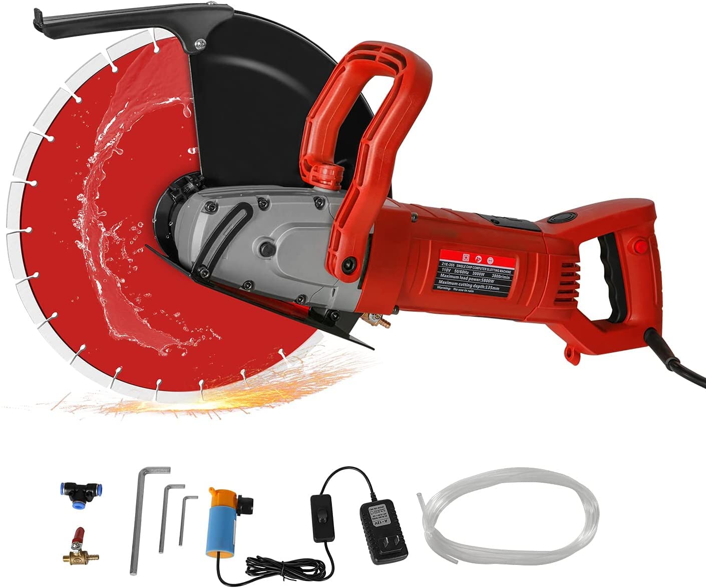 Concrete Saw 14 Inch Monolithic 5800w Electric Demo Saw 135mm ...