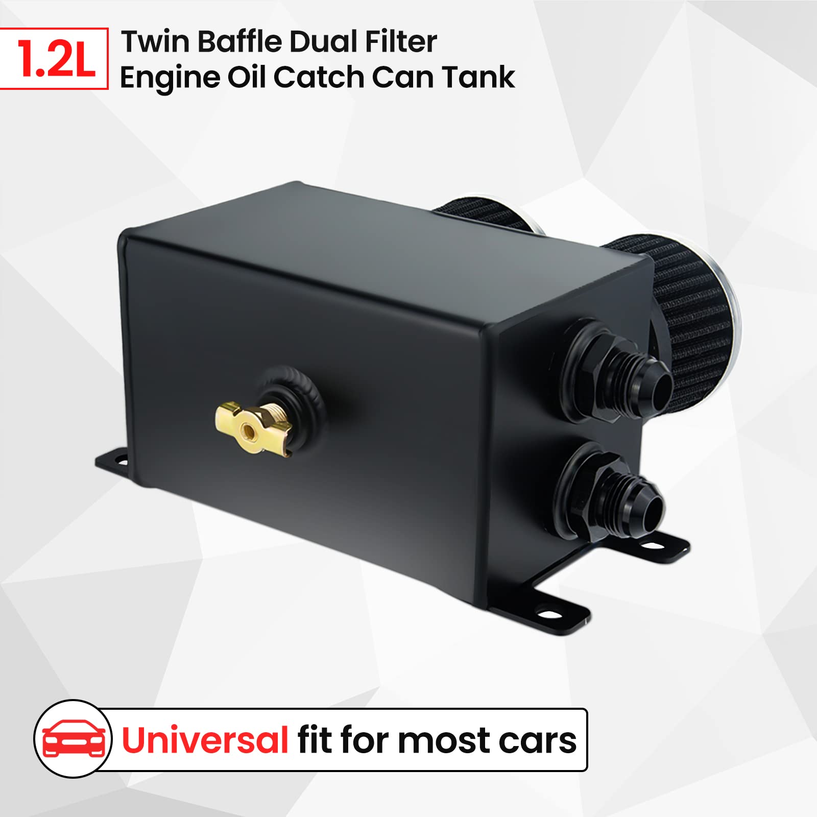 Snapklik.com : BOMLING 12L Universal AN10 Twin Baffle Dual Filter ...