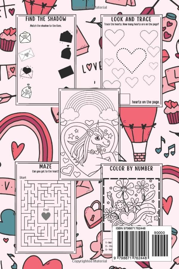 Snapklik.com : Valentines Coloring And Activity Book For Kids Ages 4-6 ...