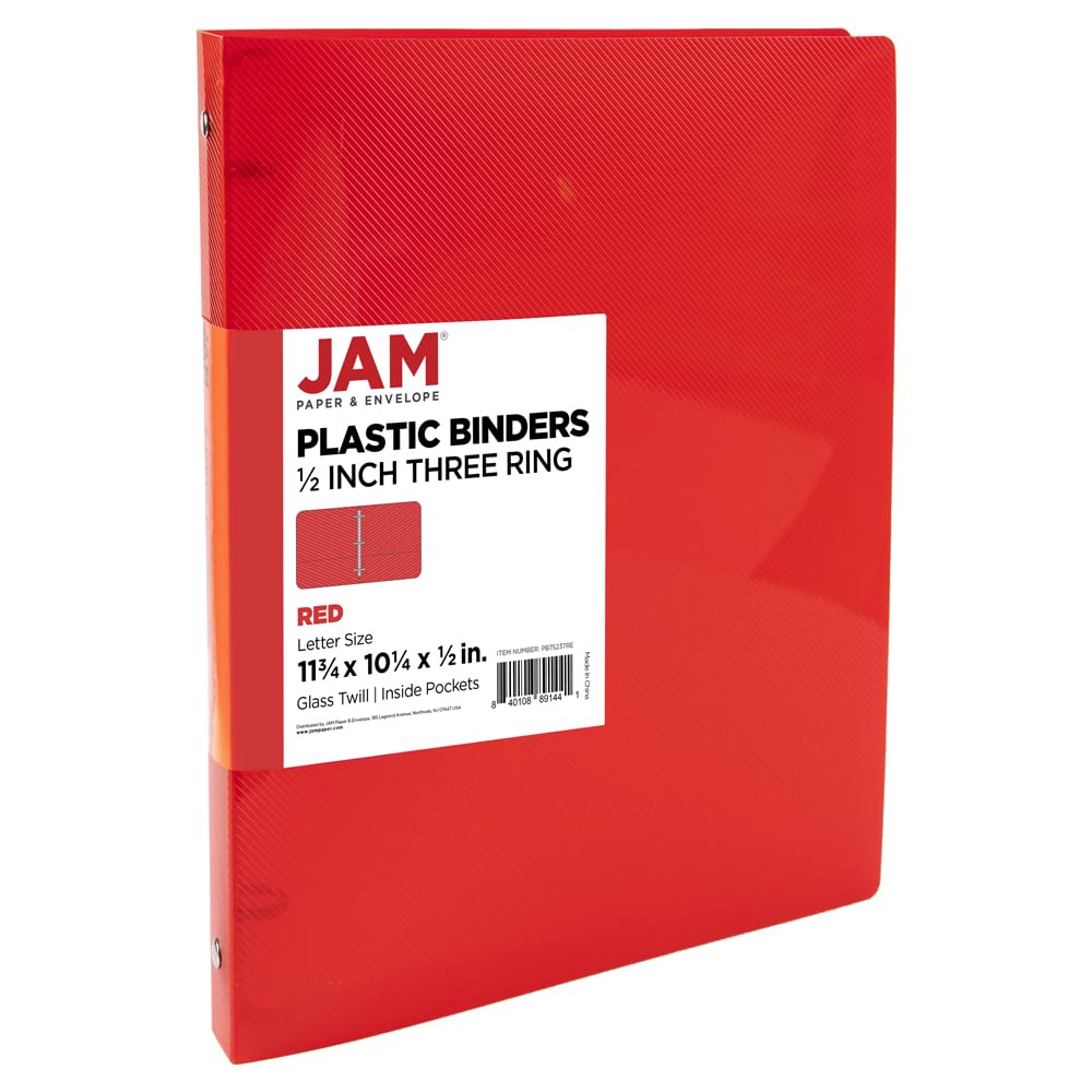 Snapklik.com : JAM PAPER Plastic 0.5 Inch Binder