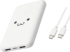 Amazon.co.jp: 【Type-Cケーブルセット】エレコム モバイルバッテリー 大容量 10000mAh USB PD対応 20W Type-C×1 USB-A×2 ケーブル別売り ...