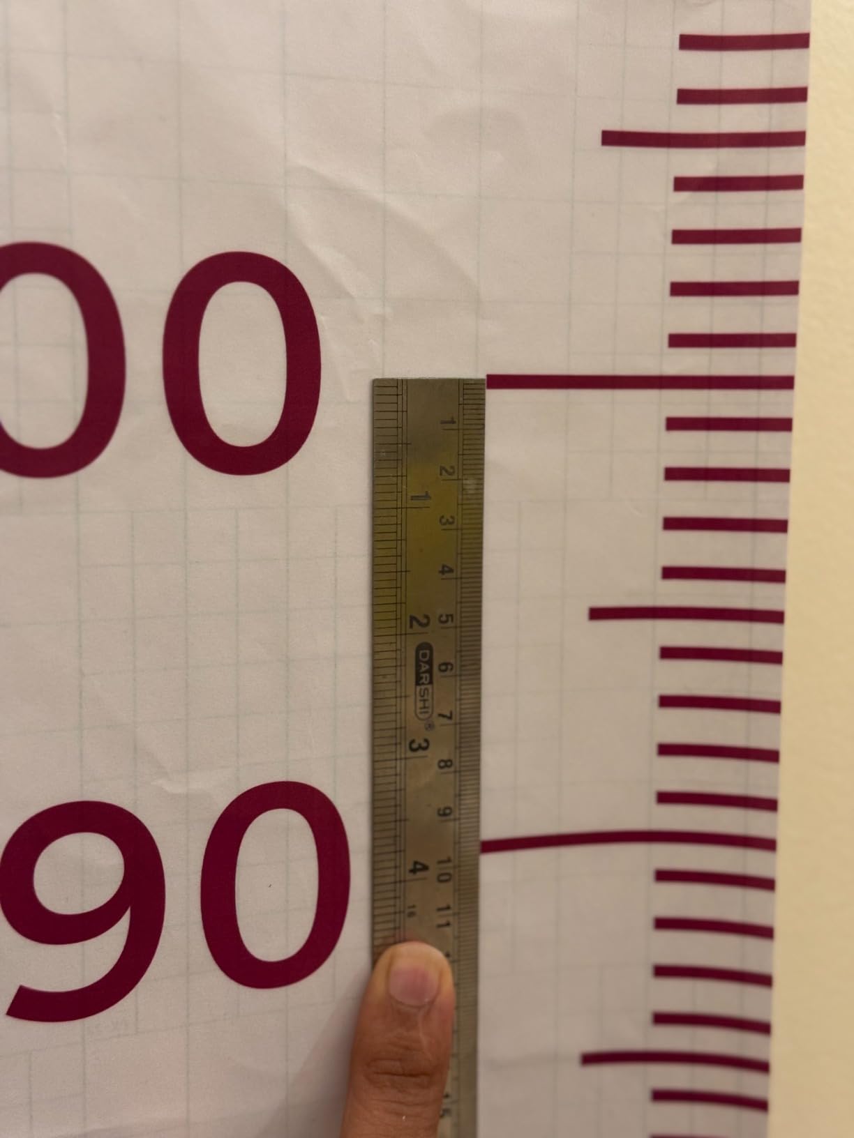 CVANU Height Measuring Scale Self-Adhesive Vinyl Wall Sticker for Wall ...