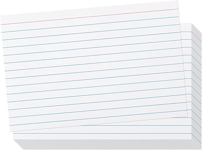 Amazon.com : Heavy Weight Index Cards 4x6 Ruled - Goefun 240GSM/90LB ...