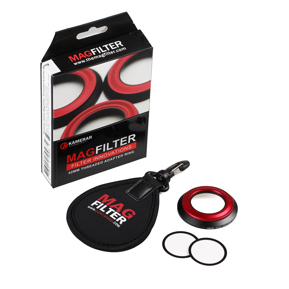 Amazon.com : Kamerar MagFilter 52mm Threaded Adapter Ring with Carrier ...