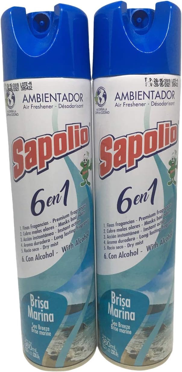 Amazon.com: SAPOLIO AIR FRESHENER,AMBIENTADOR 360 ML,12.2 FL OZ, SEA ...