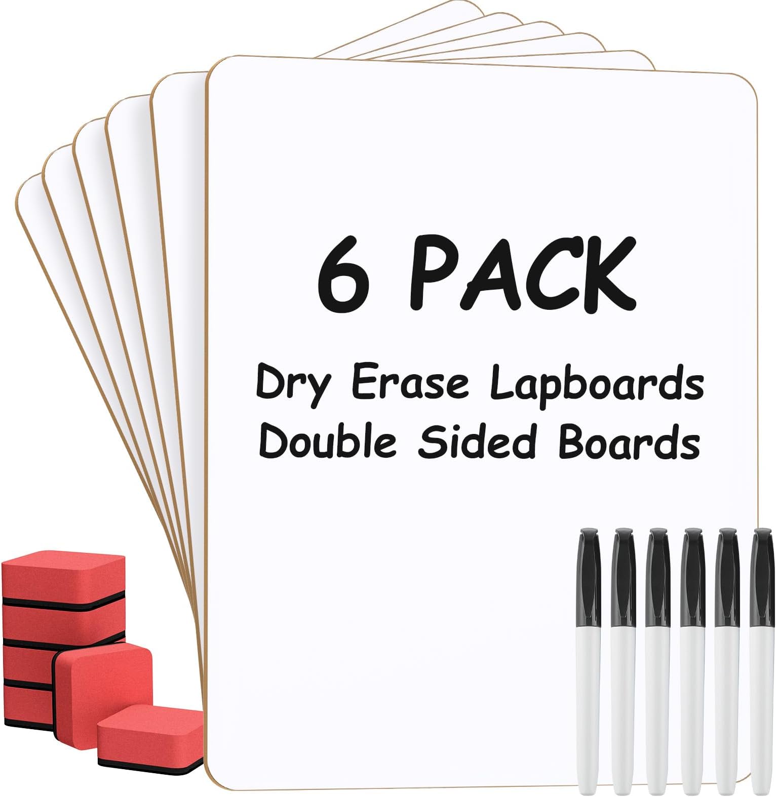 Amazon.com : MaxGear Small White Board Dry Erase Boards 6 Pack, 9" x 12 ...