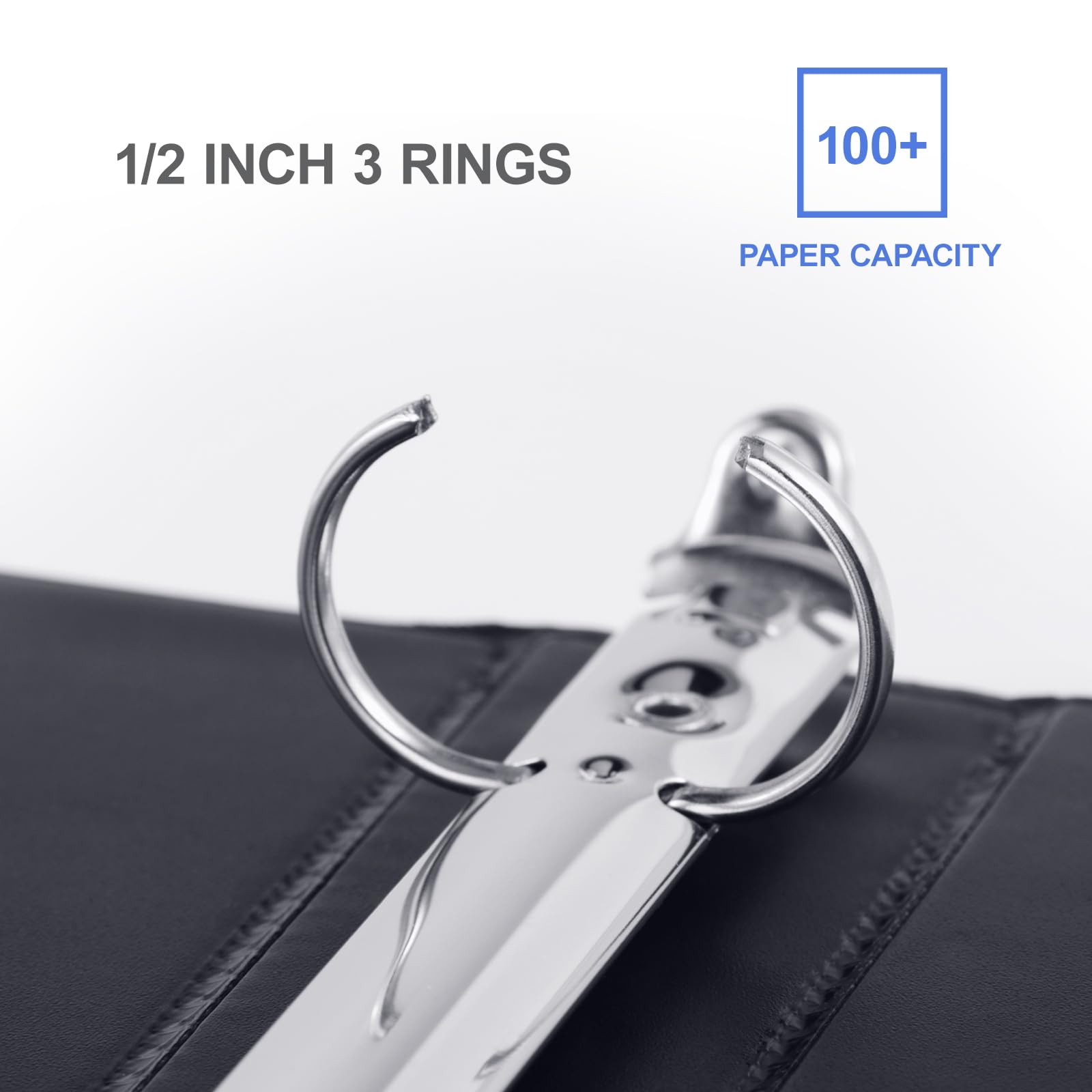 Snapklik.com : 3 Ring Binder 1/2 Inch, ViVin Sturdy 0.5"-Round Ring Binder