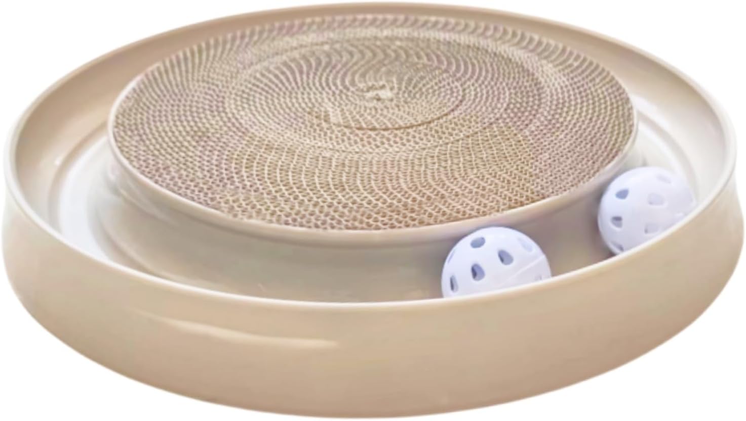 Amazon.com : Round Cat Scratcher Pad with Two Cat Scratching Balls,Cat ...