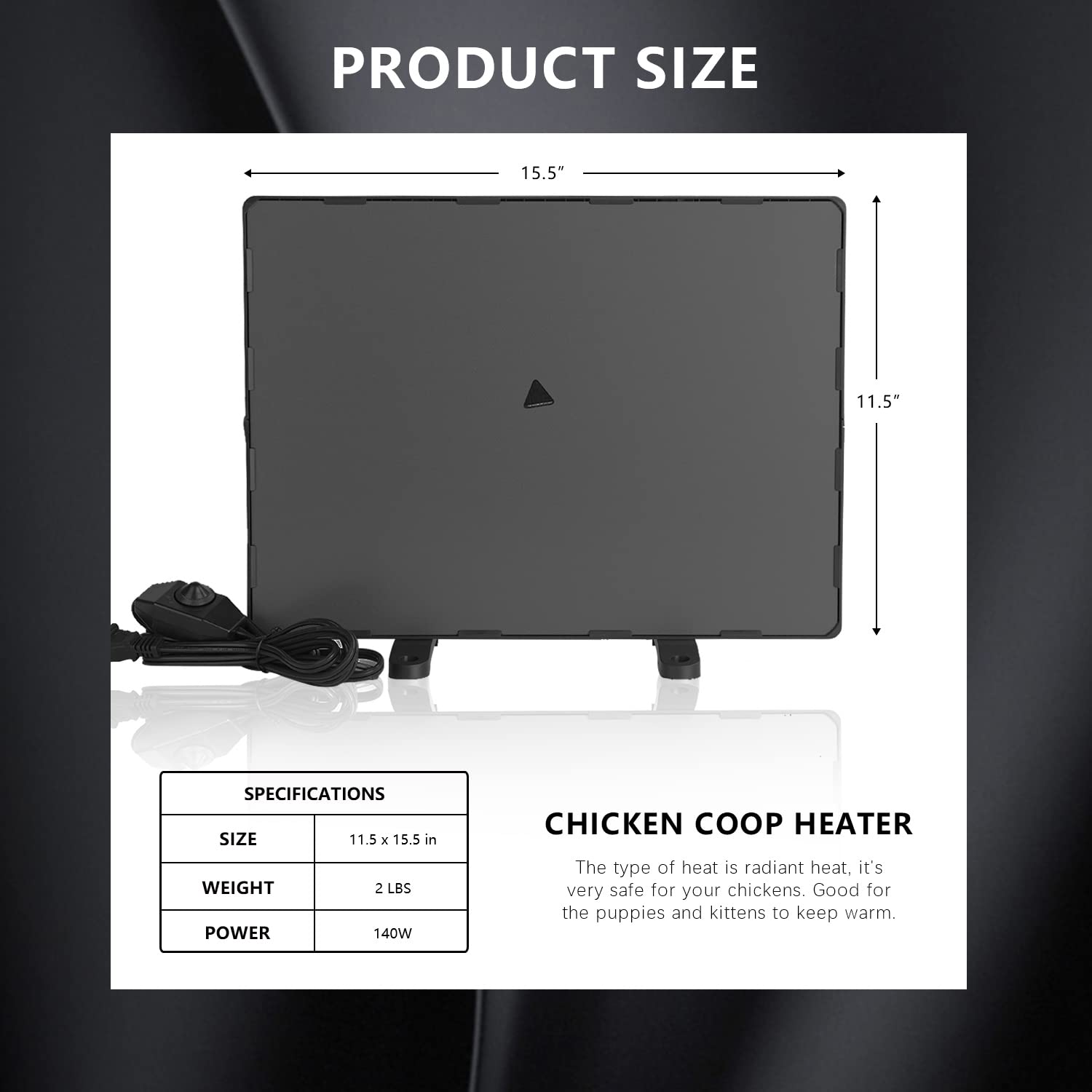 Snapklik.com : Fuzzy-Bird Enhanced Chicken Coop Heater Heating Panel ...