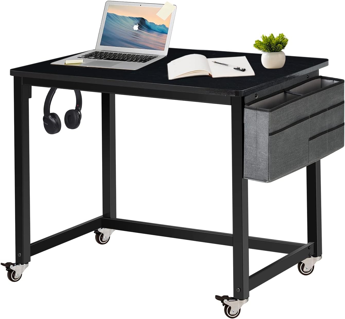 Amazon.com: COSTWAY 48” Mobile Computer Desk, Home Office Desk on ...