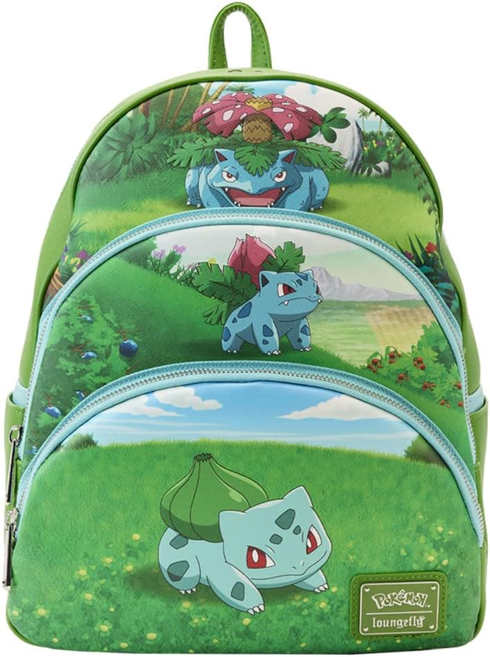 Amazon.com | Loungefly Pokemon Bulbasaur Evolutions Triple Pocket ...