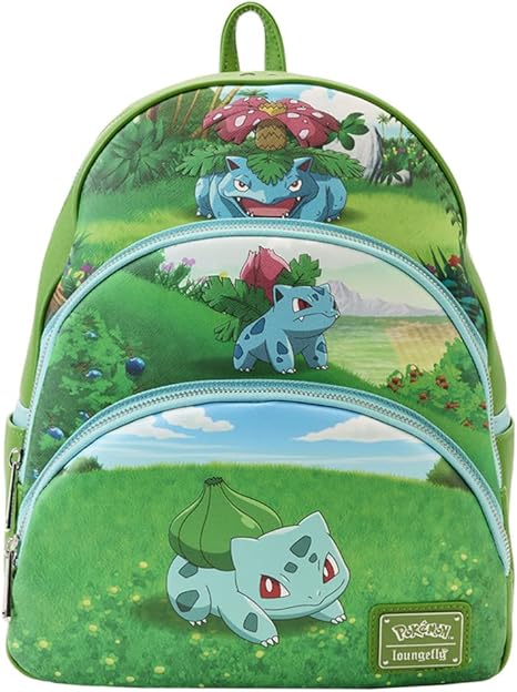 Amazon.com | Loungefly Pokemon Bulbasaur Evolutions Triple Pocket ...