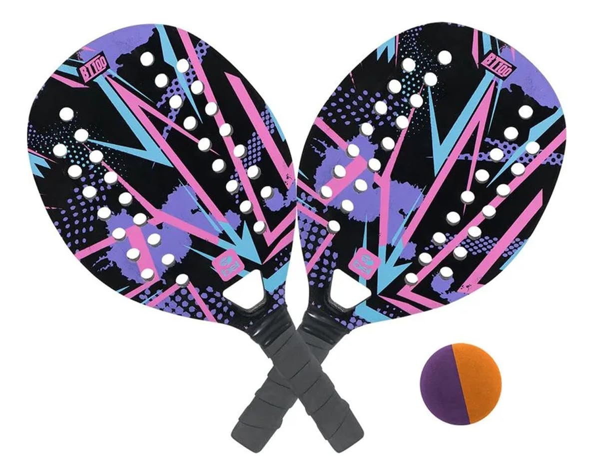 Kit Raquete Beach Tennis de Praia com Bolinha Lilas BT100 - BEL 480615 ...