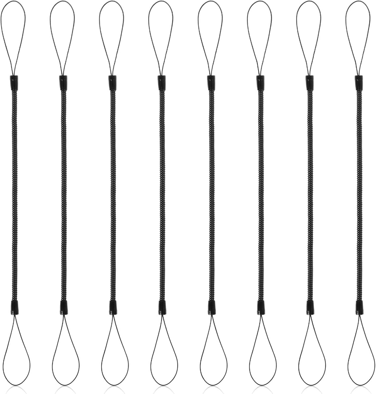 Amazon.com: 8 PCS Elastic Lanyard Tether Retractable Spring Coil Strap ...