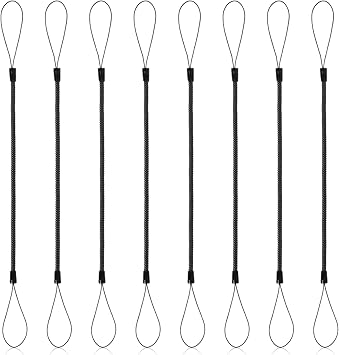 Amazon.com: 8 PCS Elastic Lanyard Tether Retractable Spring Coil Strap ...