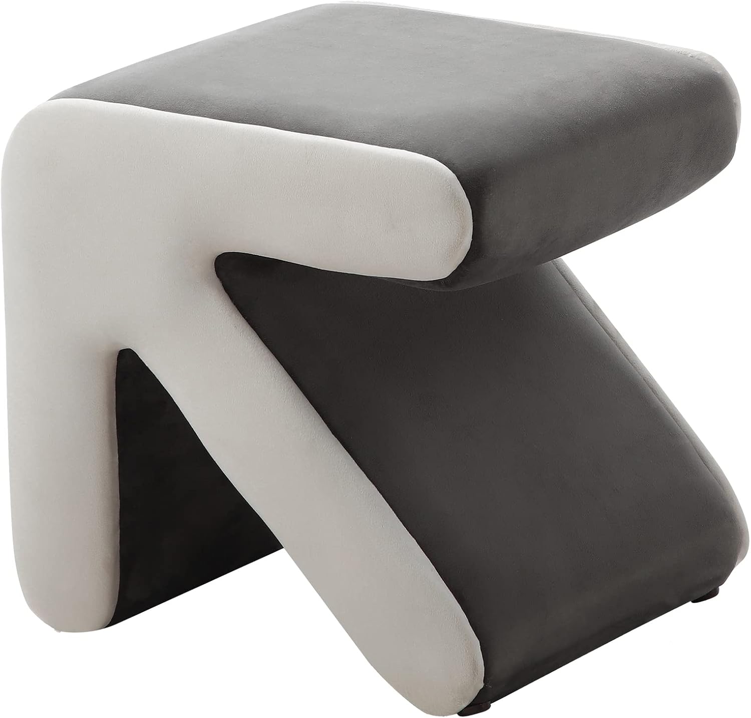 Amazon.com: LETESA Modern Velvet Upholstered Ottoman, Exquisite Small ...