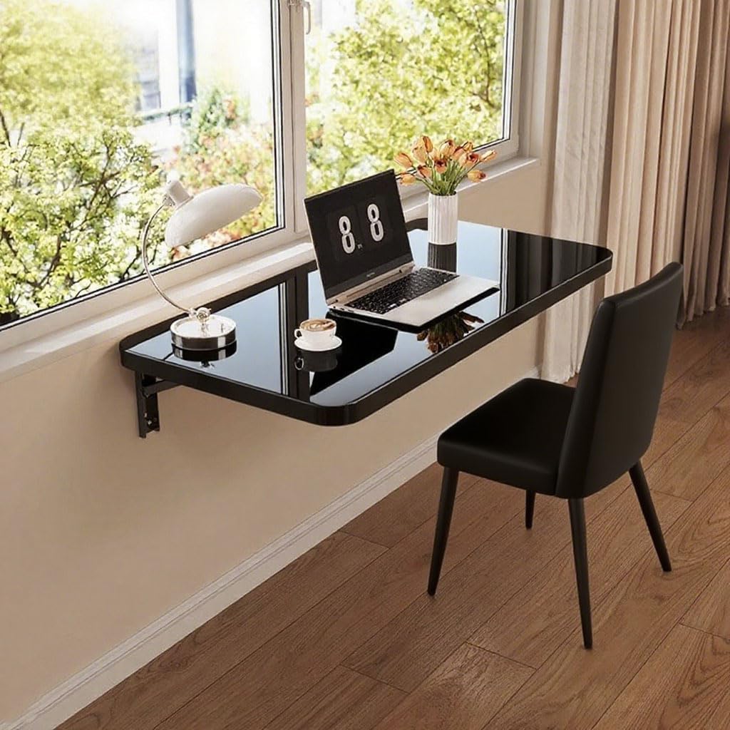 Amazon.com: Wall Mounted Folding Table,floating desk for wall,folding ...