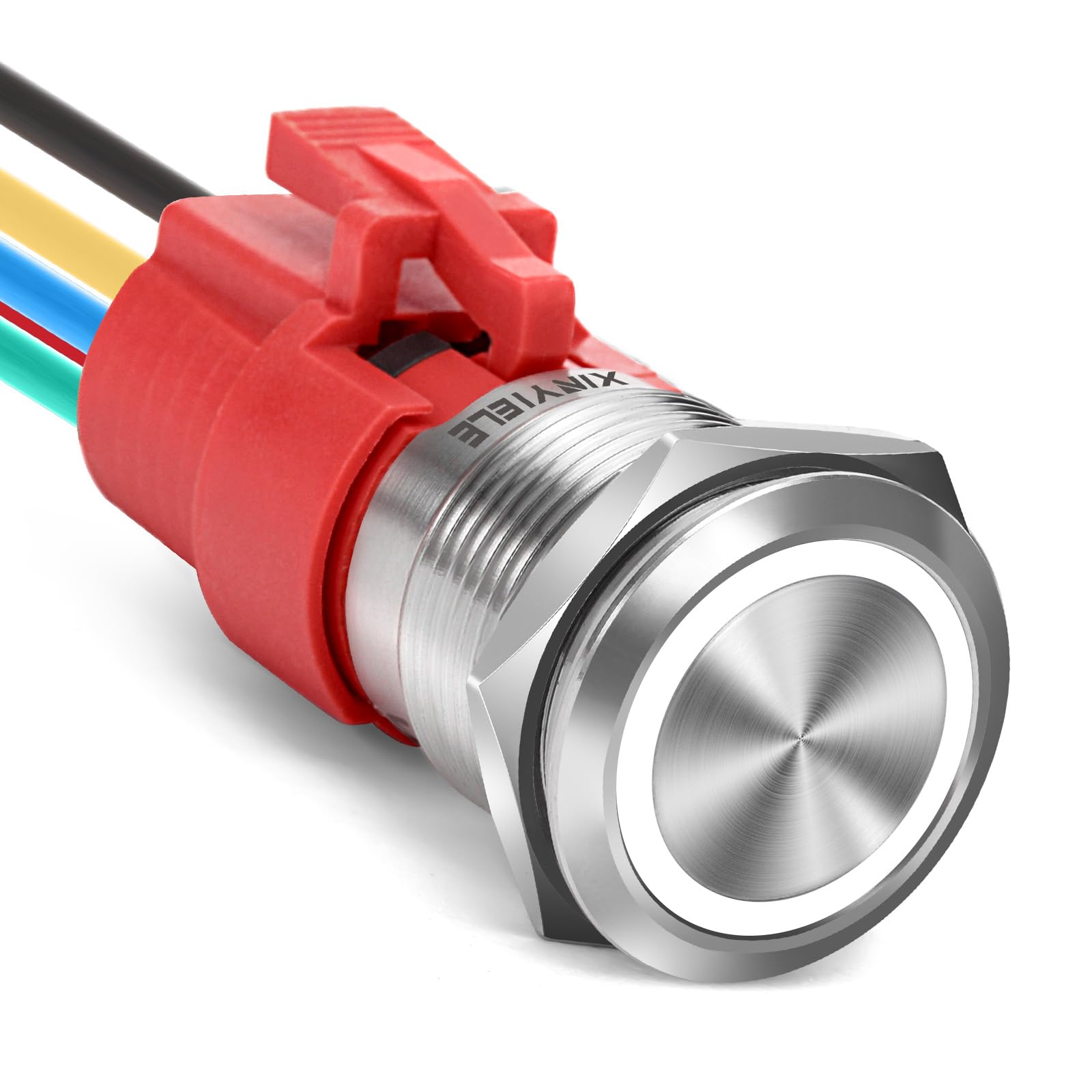 Snapklik.com : XINYIELE 19MM Latching 12V DC Push Button Switch On/Off ...