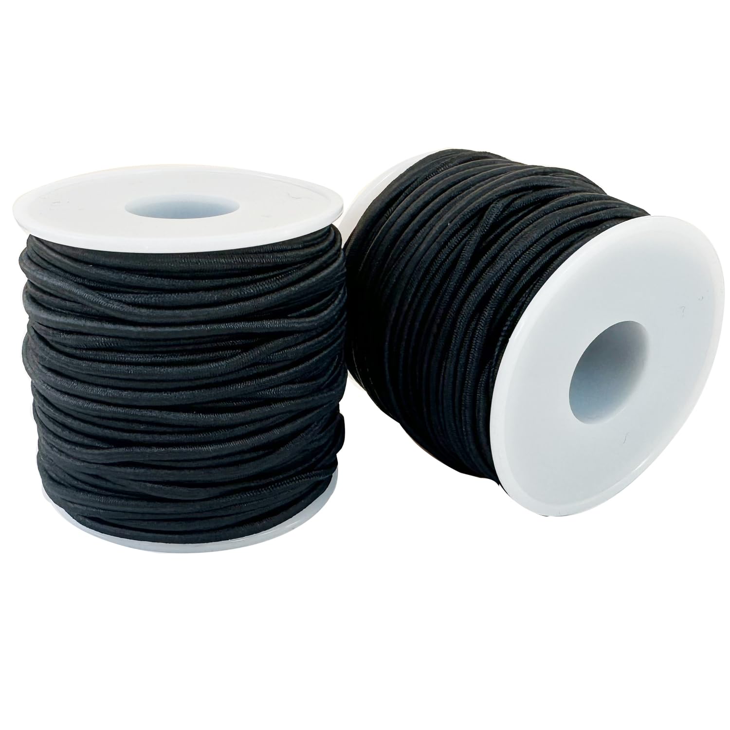 Amazon.com: 2mm Elastic Cord, QBJAYTY 42m Black Elastic Cord Stretchy ...