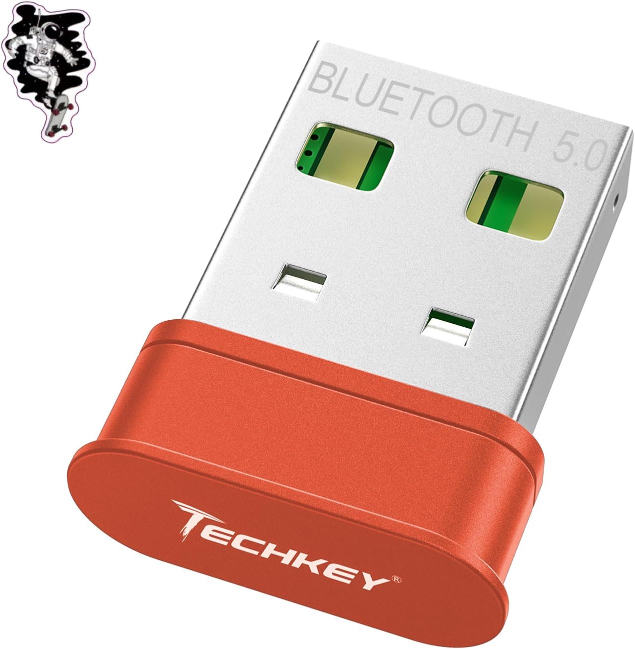 Amazon.com: USB Bluetooth Adapter for PC Receiver - Techkey Mini Bluetooth 5.0 EDR Dongle ...