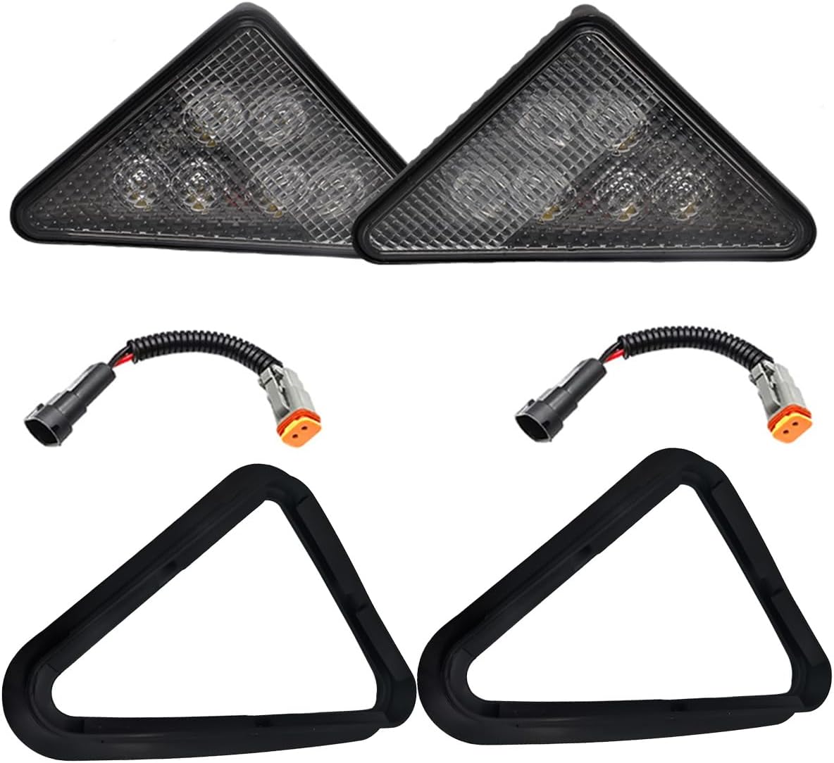 Amazon.com: AGP.1978 Led Headlight Assembly 12V DC Triangle Headlight ...