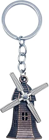 Amazon.com: GEDOX Retro Windmill KeyChain - Vintage Windmill Keychain ...