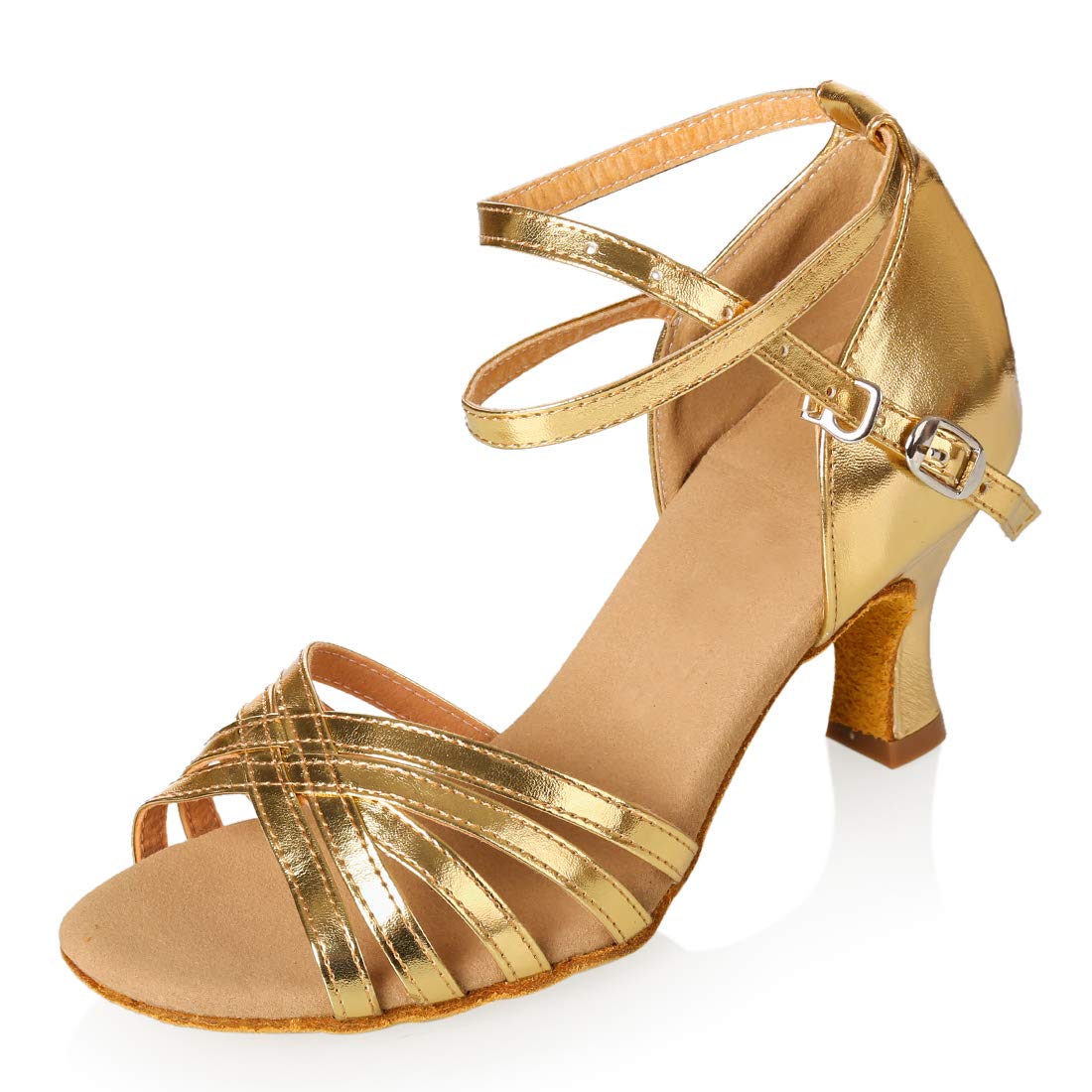 iCKER Women's Professional Latin Dance Shoes Satin Salsa Ballroom ...