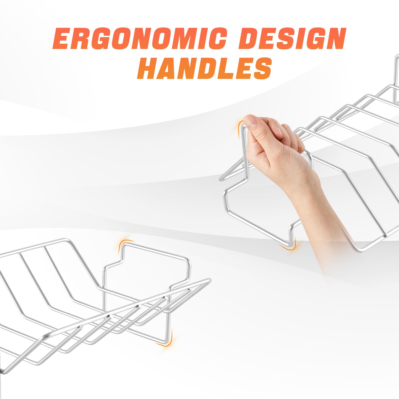 KPALAG Chicken & Turkey Roasting Rack Lifter for New Year,BBQ Rib Rack ...