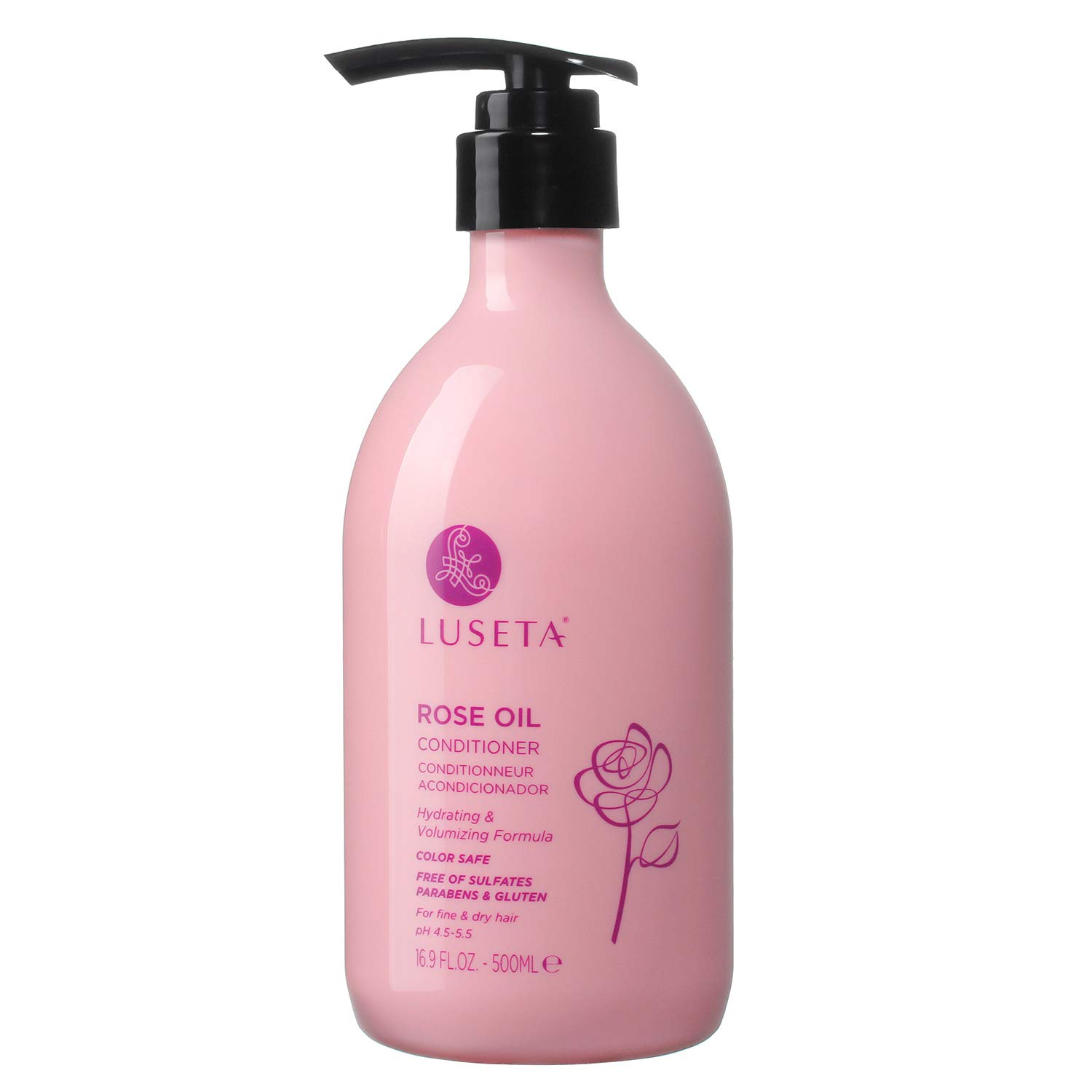 Amazon.com : Luseta Rose Oil Hair Conditioner for Fine and Dry Hair, 16 ...