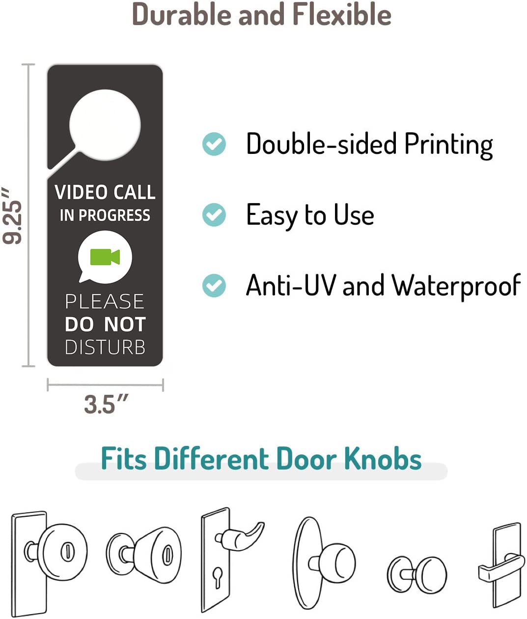 Snapklik.com : Video Call In Progress Do Not Disturb Door Hanger Sign ...