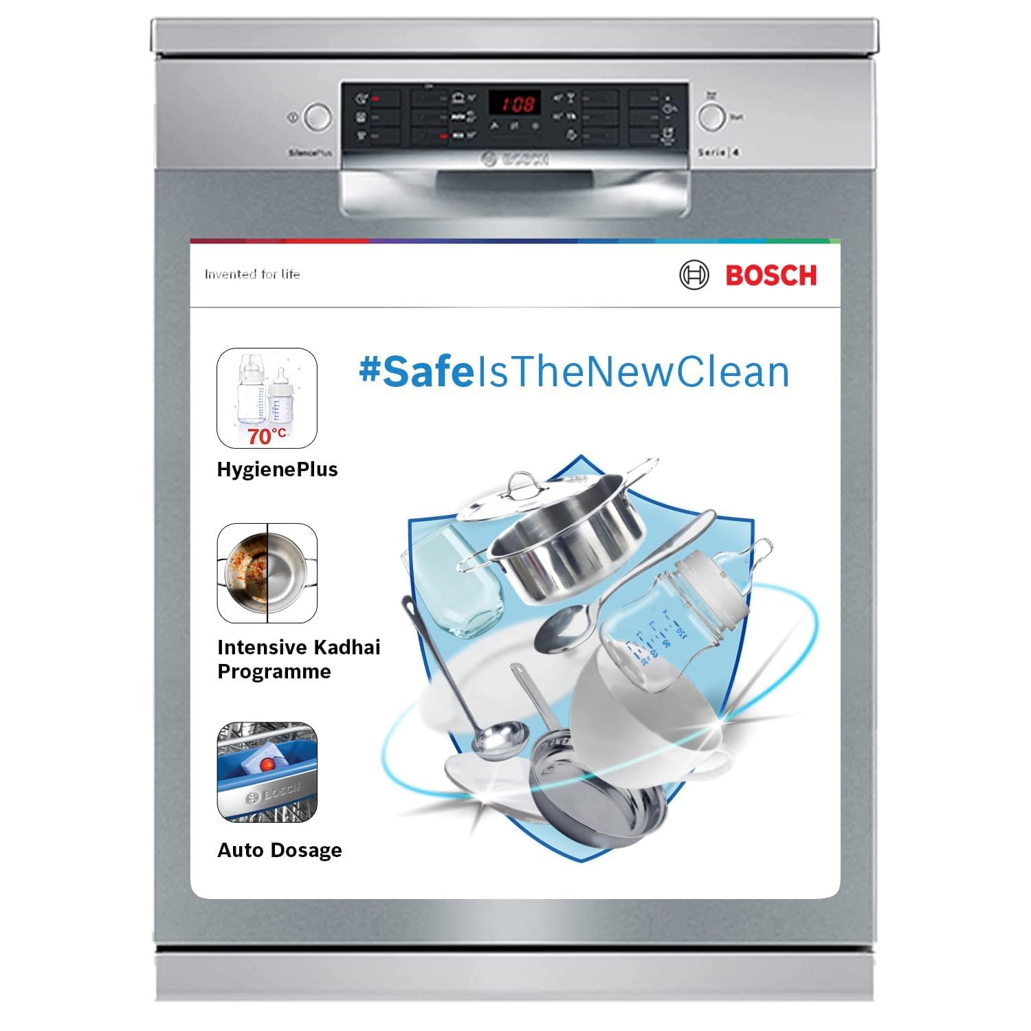 Bosch 14 Place Setting Dishwasher With Intensive Kadhai Program 70 ...