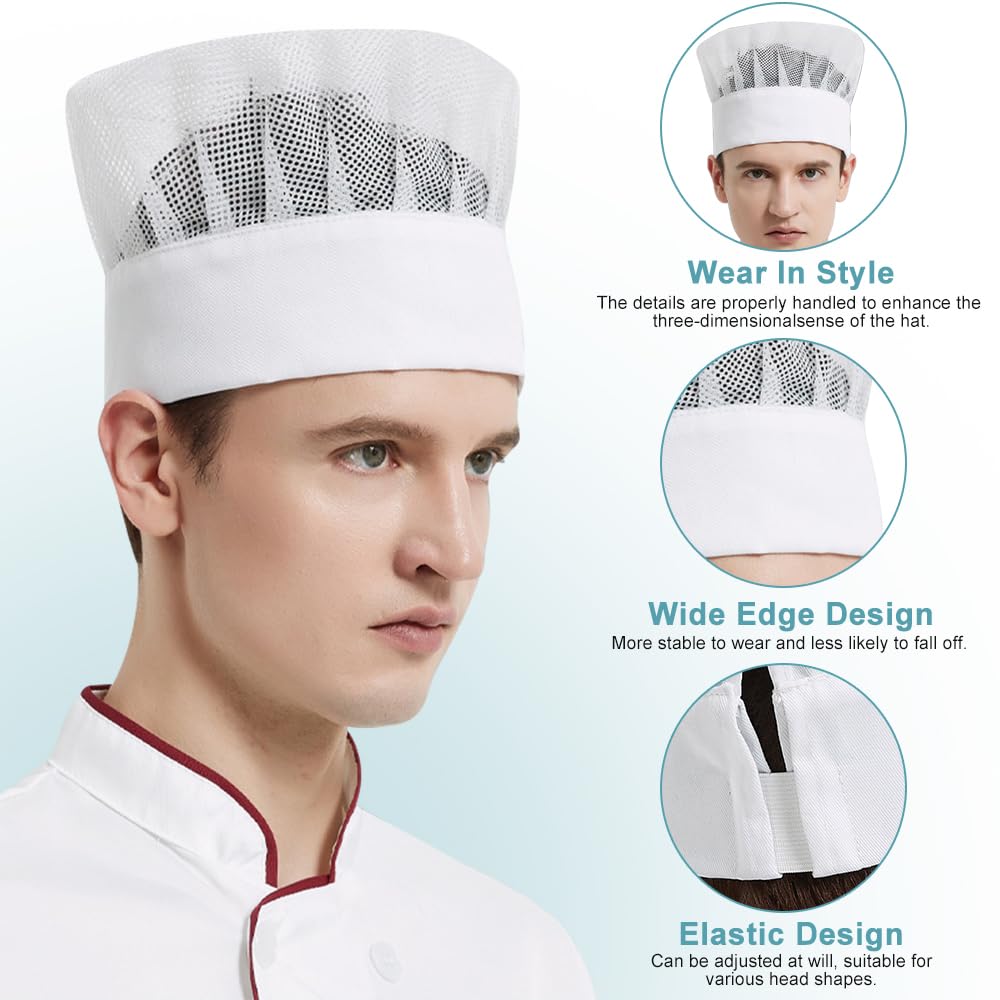 White Chef Hat Chef Hat Twill Colored