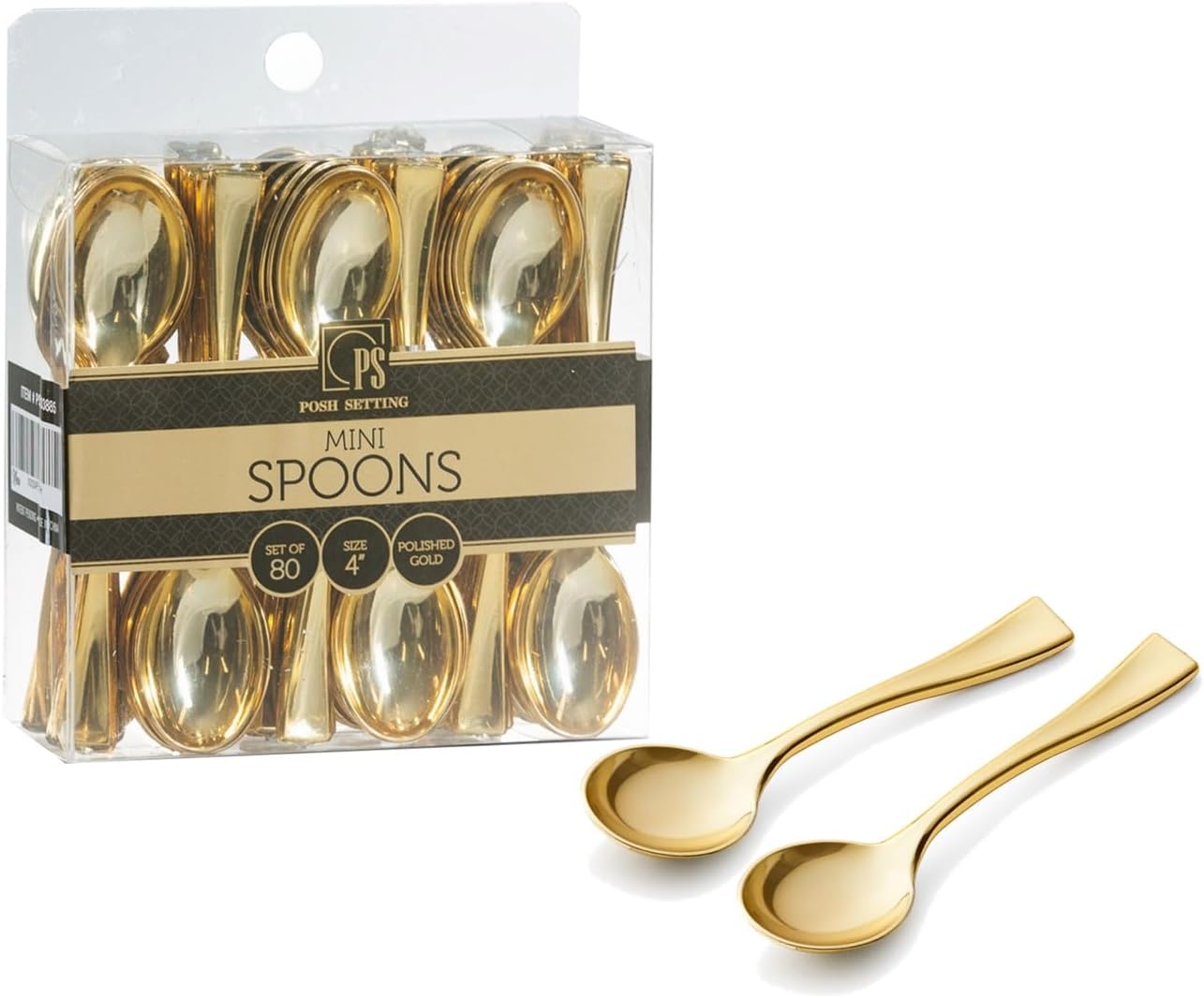 Gold Mini Spoons, Gold Plastic Mini Dessert Spoons, Disposable Tiny ...