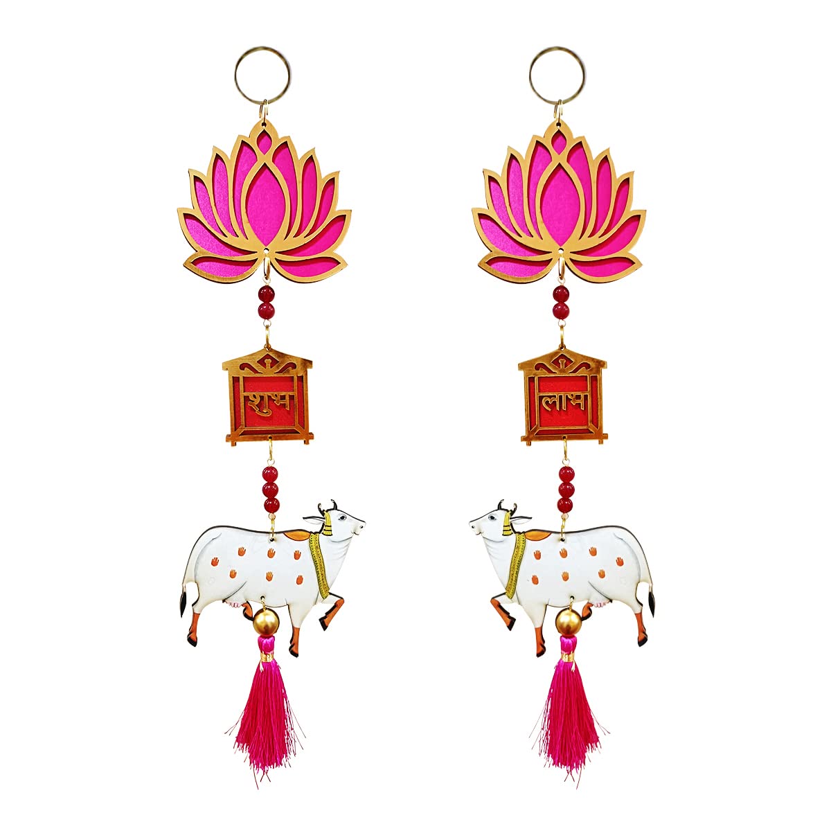 Shubhanjali Lotus Cow Door Hanging for Diwali Décoration Ganpati ...