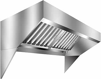 Amazon.com: 5FT Commercial Kitchen Exhaust Hood, 201 Stainless Steel ...
