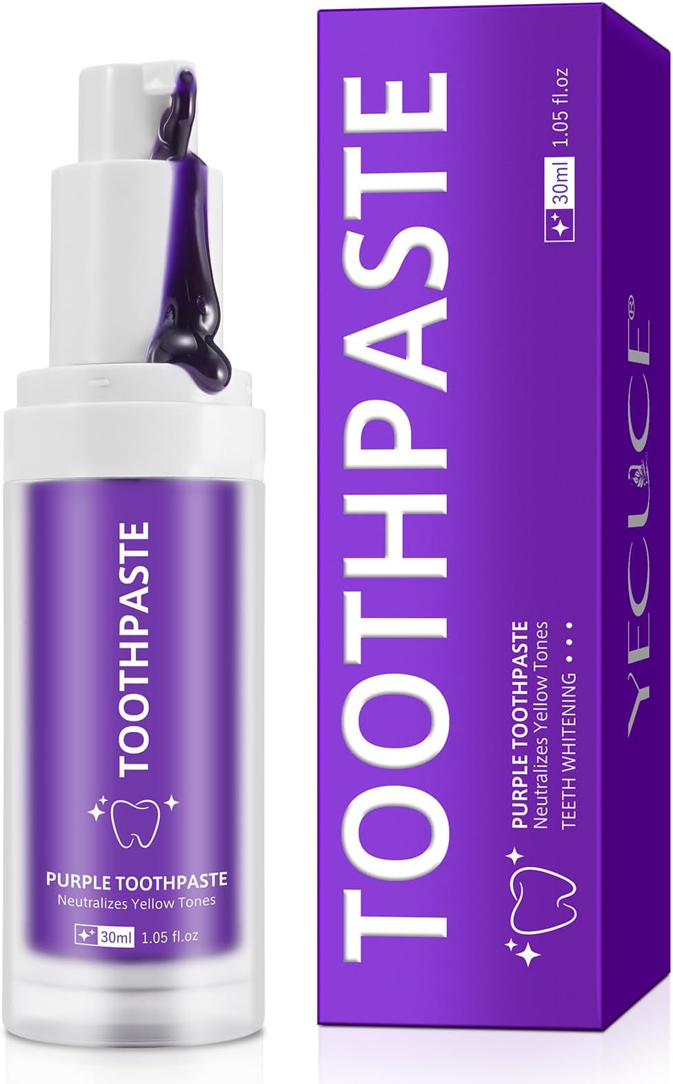 Amazon.com: Purple Toothpaste, Teeth Whitening Colour Corrector ...