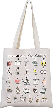 Amazon.com: MNIGIU Librarian Tote Bag Librarian Thank You Gift Library ...