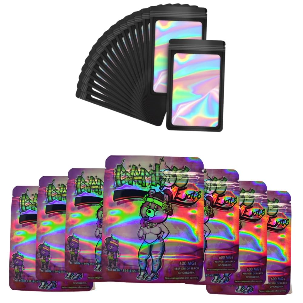Amazon.com: BBMylarBags 100 Bags 3.5, Resealable Candy Bags, Gummies ...