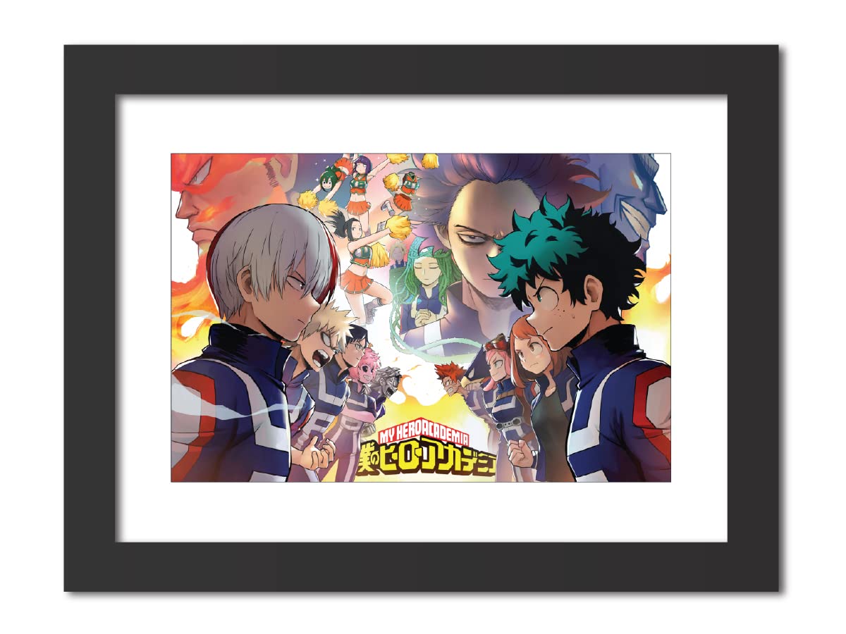 Buy TenorArts My Hero Academia Laminated s Framed Paintings with Black ...