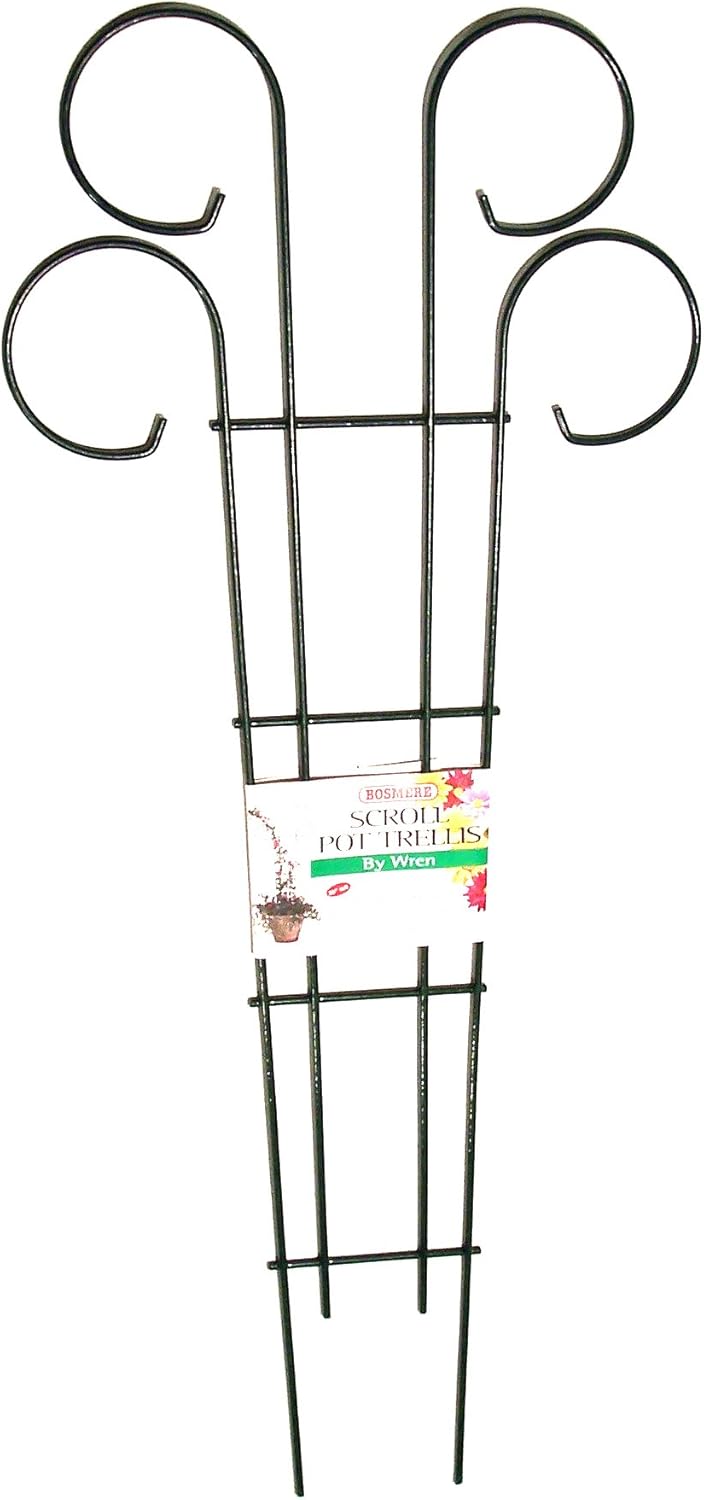 Amazon.com : Bosmere L530 36-Inch Wire Scroll Trellis for Planters and ...