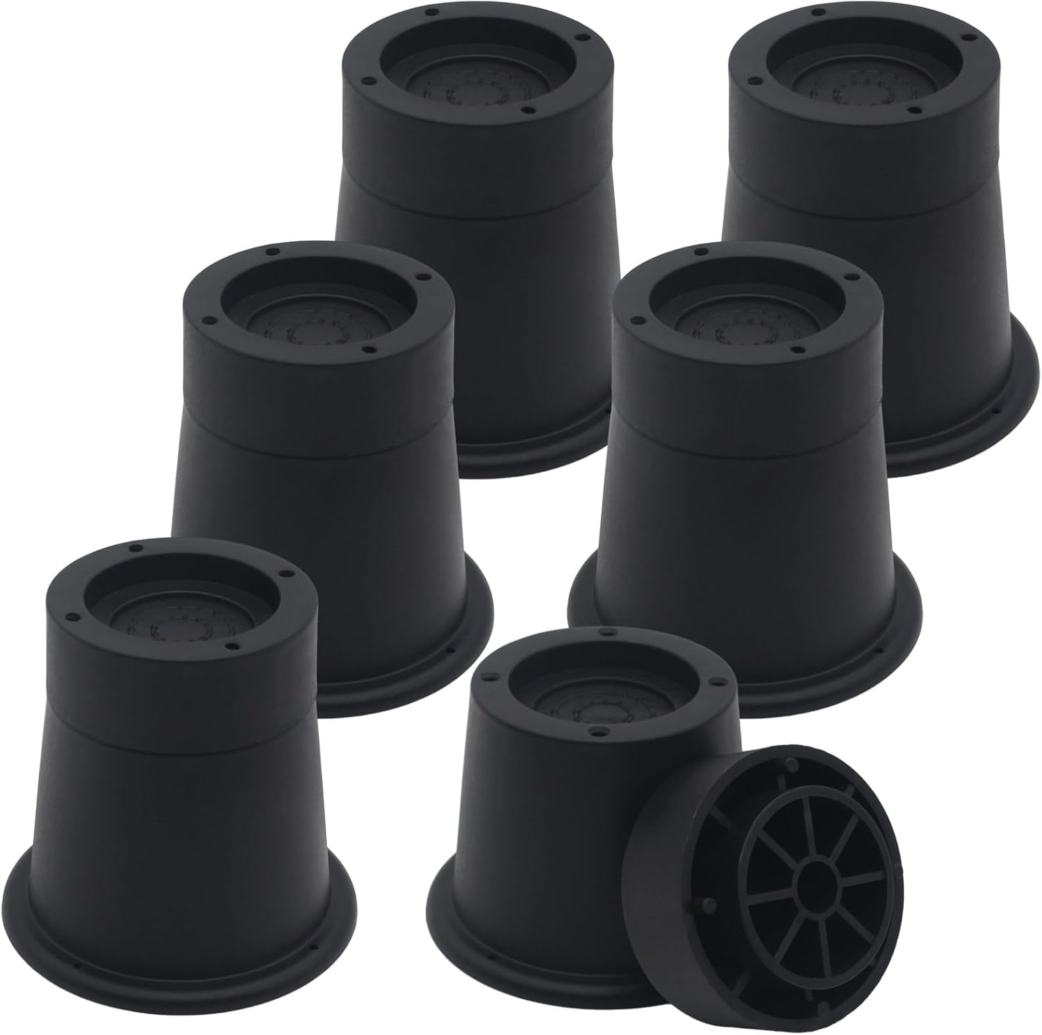 Amazon.com: HANIHUA 6 Sets Furniture Risers 3 inch Bed Risers, Black ...