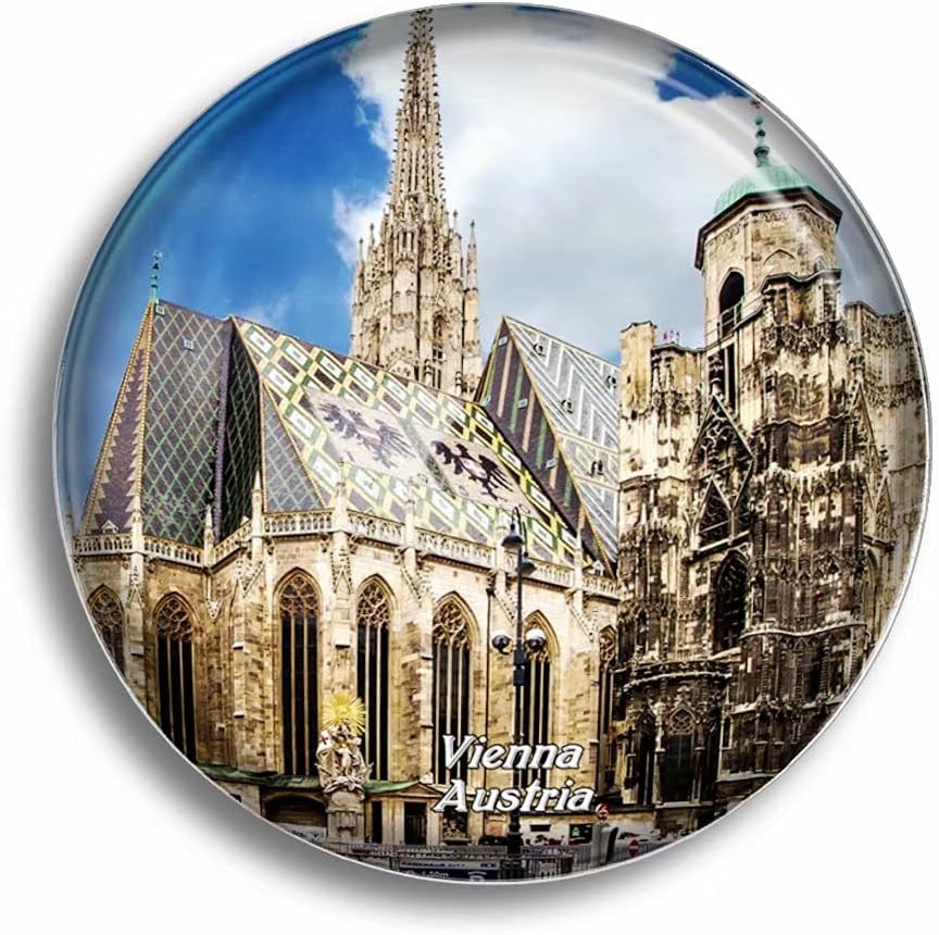 Amazon.com: Fridge Magnet Austria St. Stephen's Cathedral Vienna Glass ...