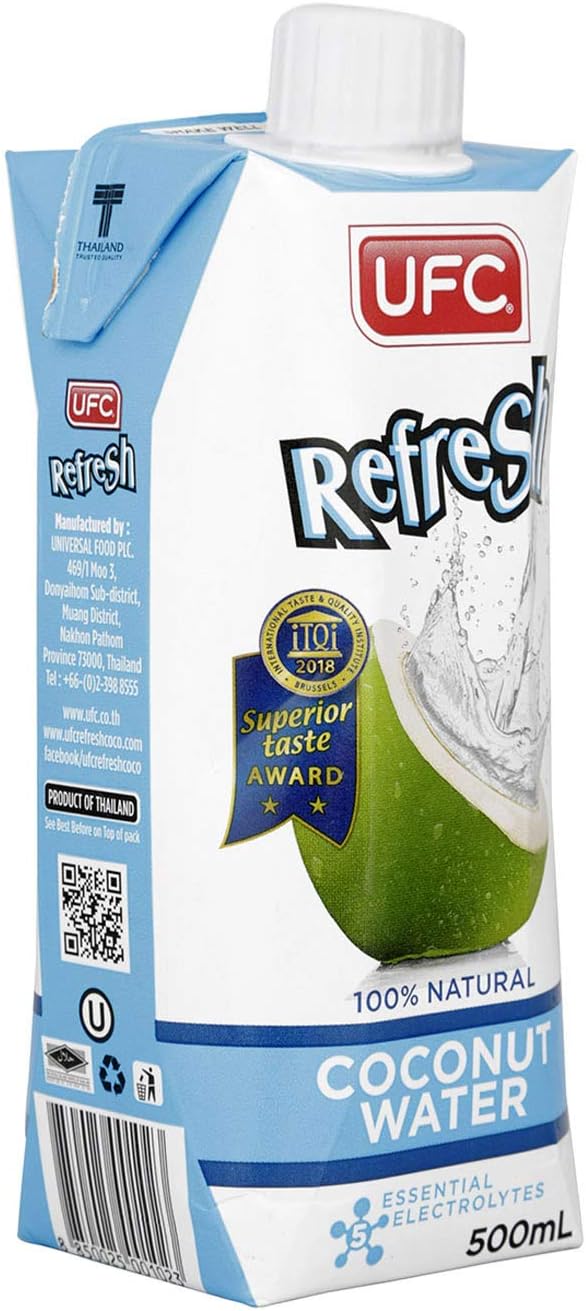 UFC 100 Percent Refresh Coconut Water 500 ml : Amazon.co.uk: Grocery